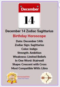 December 14 Zodiac Sign Horoscope Birthday Horoscope