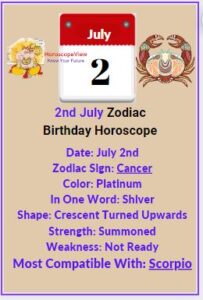 July 2 Zodiac Sign Cancer Personality, Traits, and Horoscope